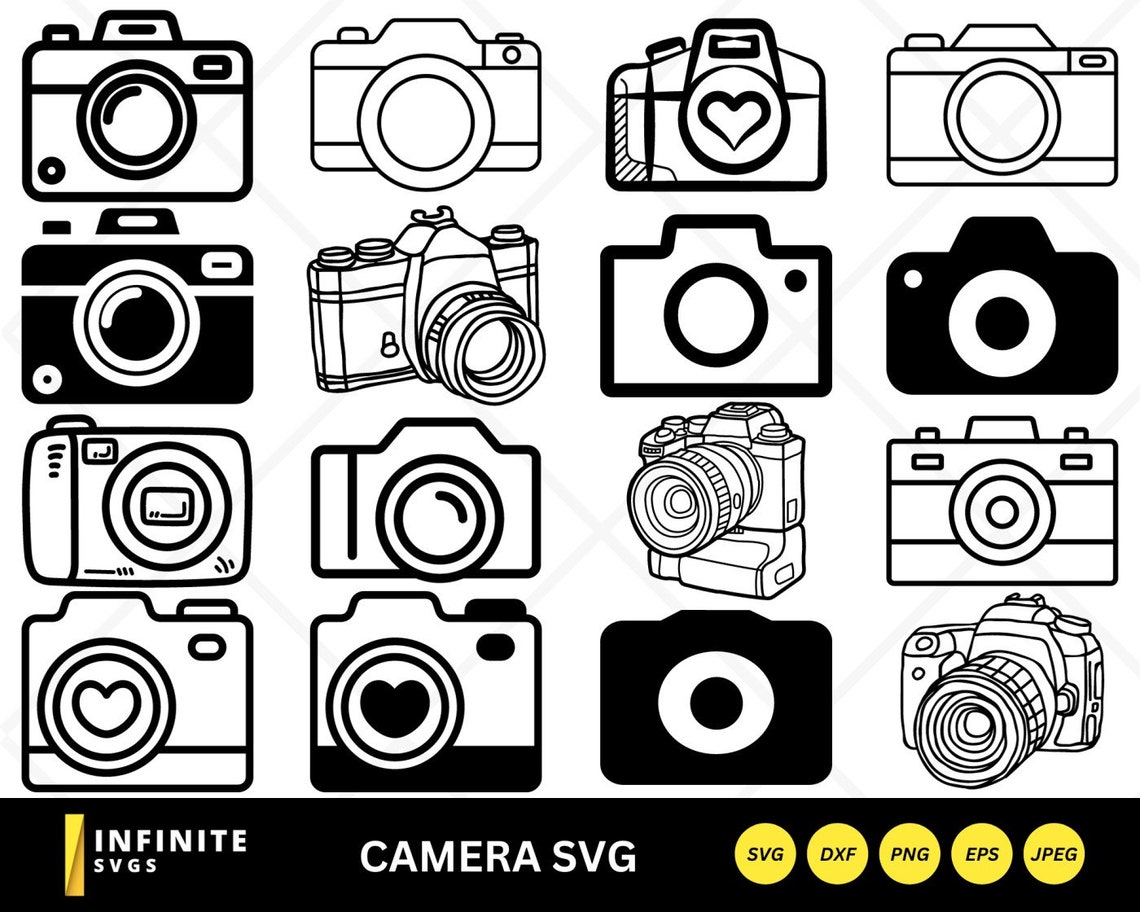 Camera Svg, Camera Clipart, Camera Silhouette, Camera Cut File, Camera ...