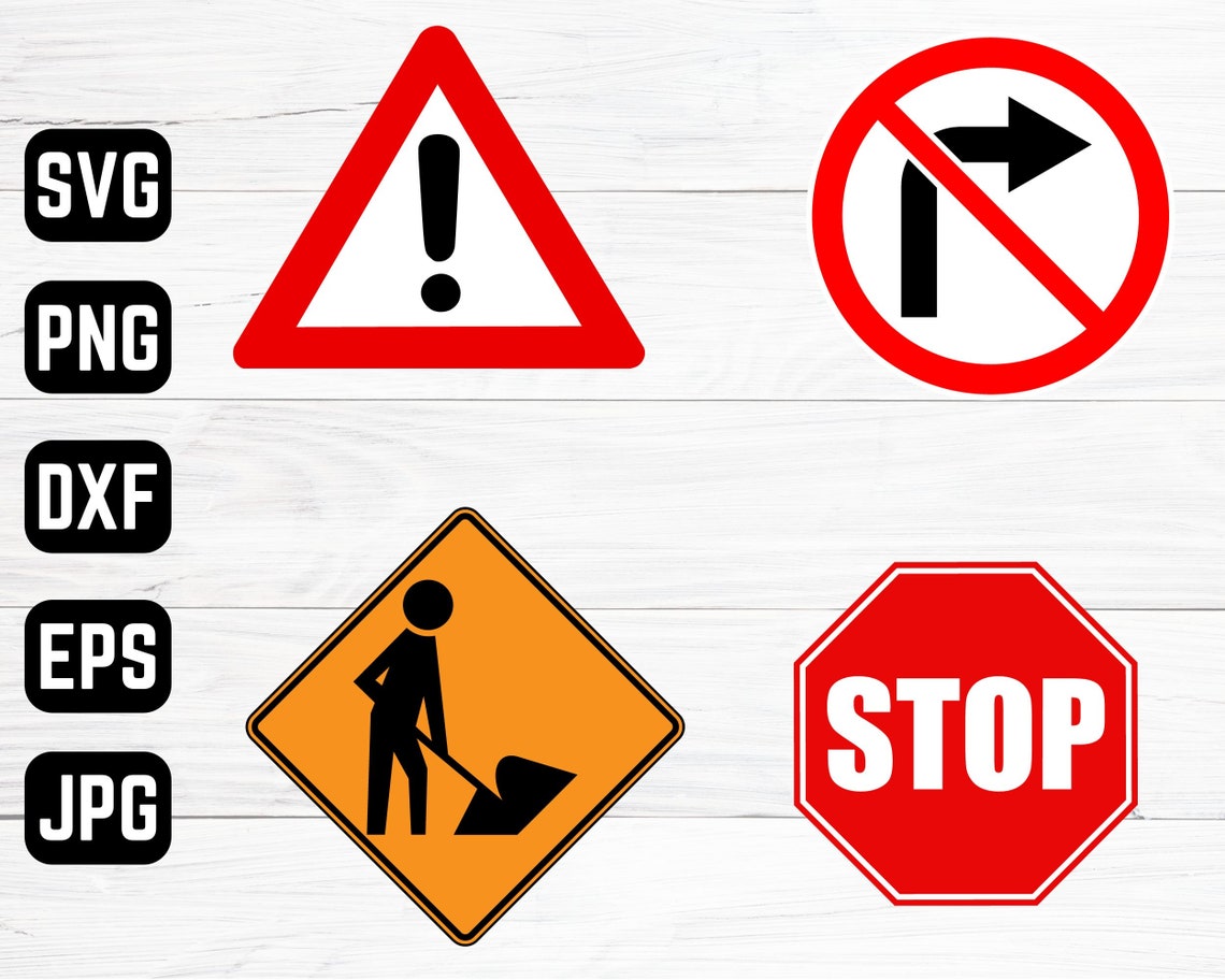 Road Sign Svg 15 Design Road/traffic Clipart Stop No - Etsy