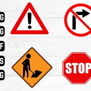 Road Sign Svg - 15 Design - Road/traffic Clipart - Stop - No Parking ...
