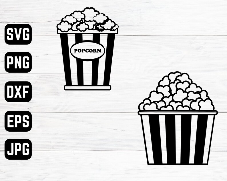 Popcorn SVG - Popcorn Cut File - 17 Design - Popcorn Png - Popcorn ...