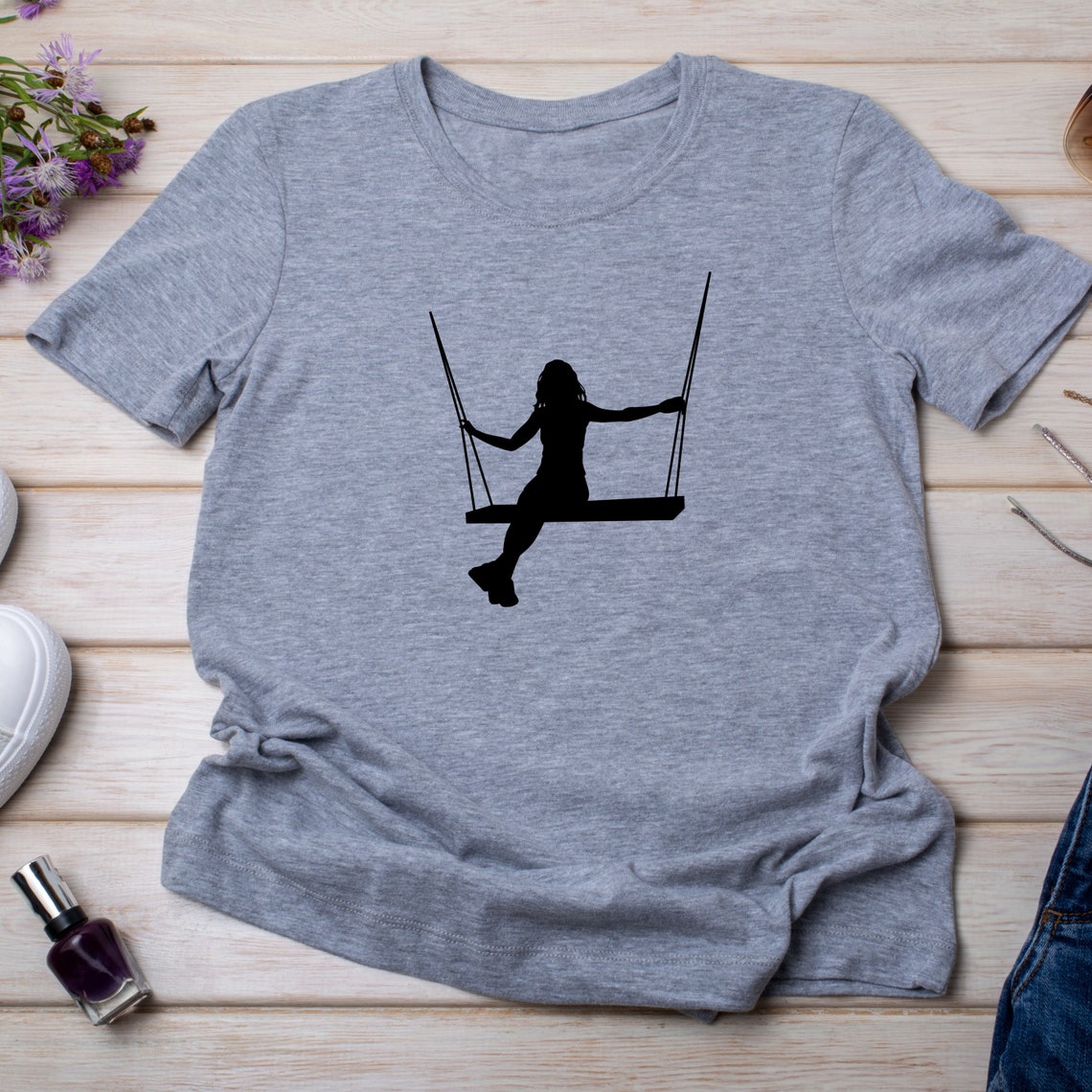 Swing Svg, Swing Clipart, Girl Swinging Svg, Kids Swinging Svg ...