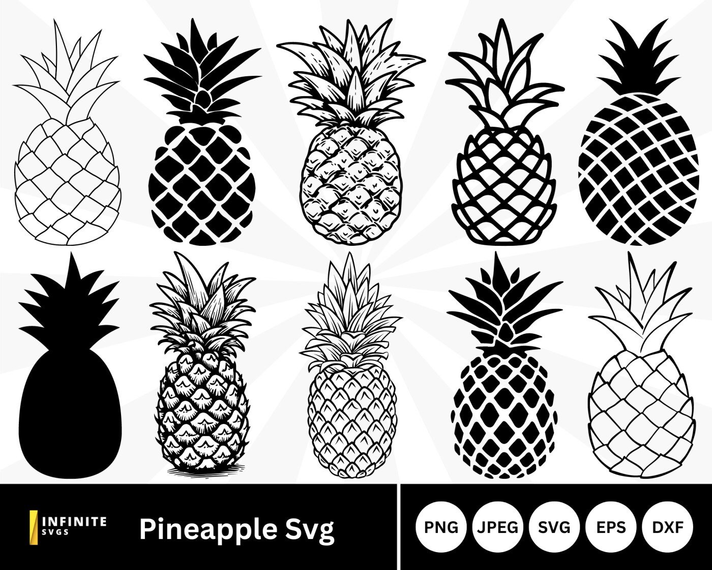 Pineapple Svg Bundle, Pineapple Svg, Pineapple Clipart, Fruit Svg ...