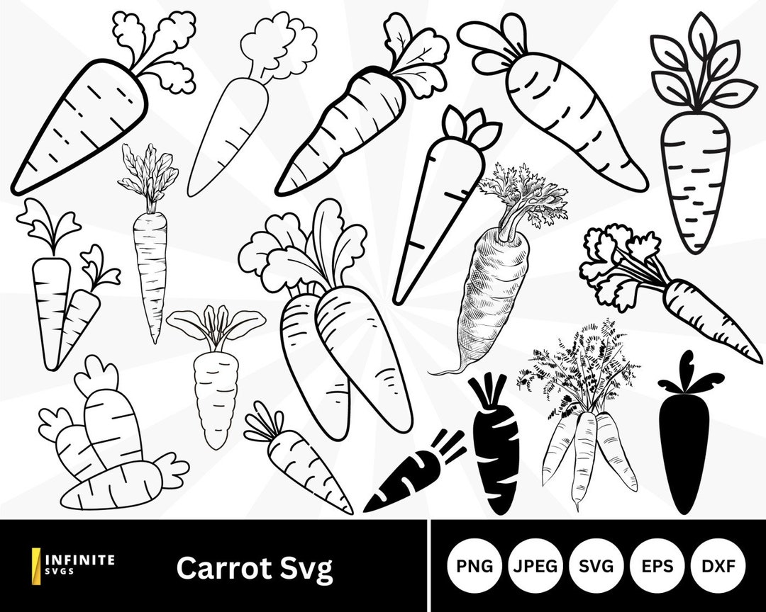 Carrot Svg, Carrot Clipart, Carrot Vector, Easter Carrots Svg, Carrot ...
