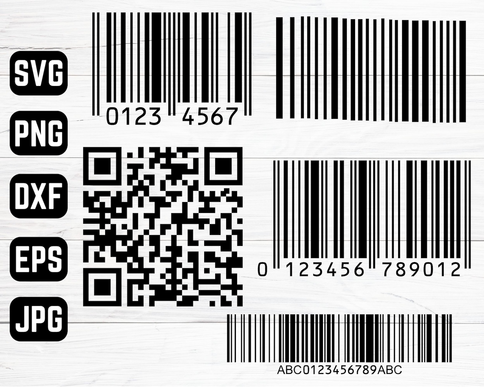 Barcode Svg Bundle | Barcode Cut Files | Svg for Cricut Files | Barcode ...
