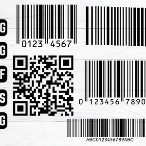 Barcode Svg Bundle | Barcode Cut Files | Svg for Cricut Files | Barcode Png | Bar Code Svg ...