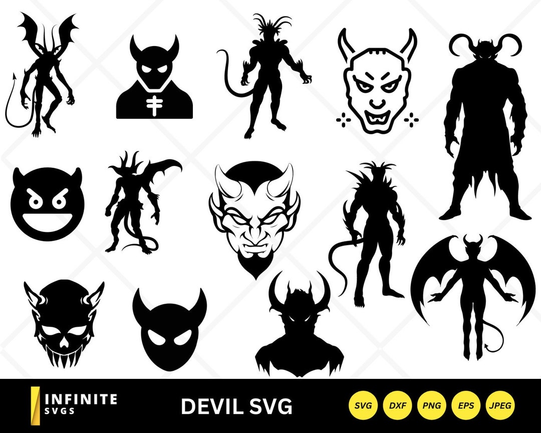 Devil Svg Devil Clipart Devil Face Svg Scary Svg Horror - Etsy Australia