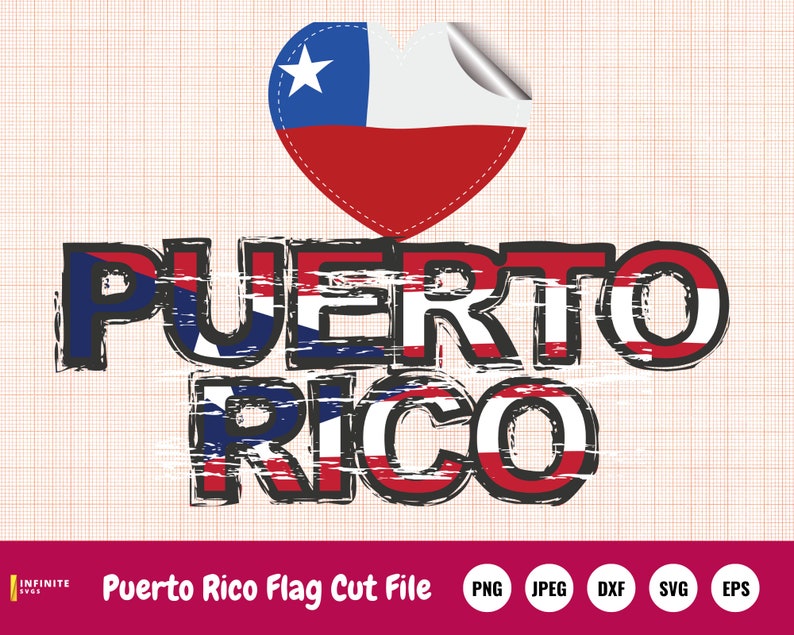 Puerto Rico Svg Puerto Rico Flag Svg Love Heart Svg Cricut Svg Puerto ...