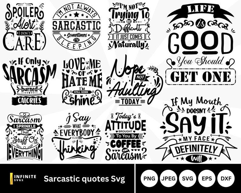 Sarcastic Svg, Quotes Svg, Sarcasm Svg, Funny Quotes Svg, Funny Svg ...