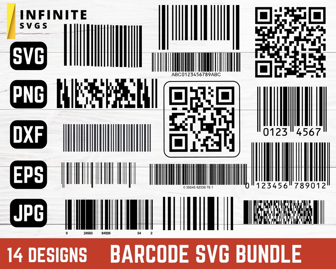 Barcode Svg Bundle Barcode Cut Files Svg For Cricut Files Barcode Png Bar Code Svg