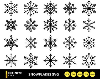 Snowflake SVG Bundle, Winter Flake Svg, Christmas Svg, Christmas ...
