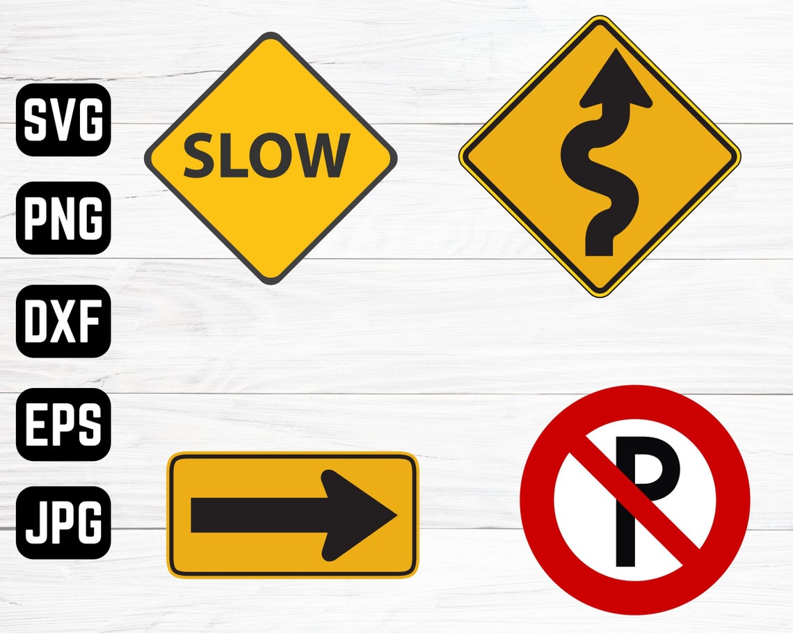 Road Sign Svg 15 Design Road/traffic Clipart Stop No - Etsy