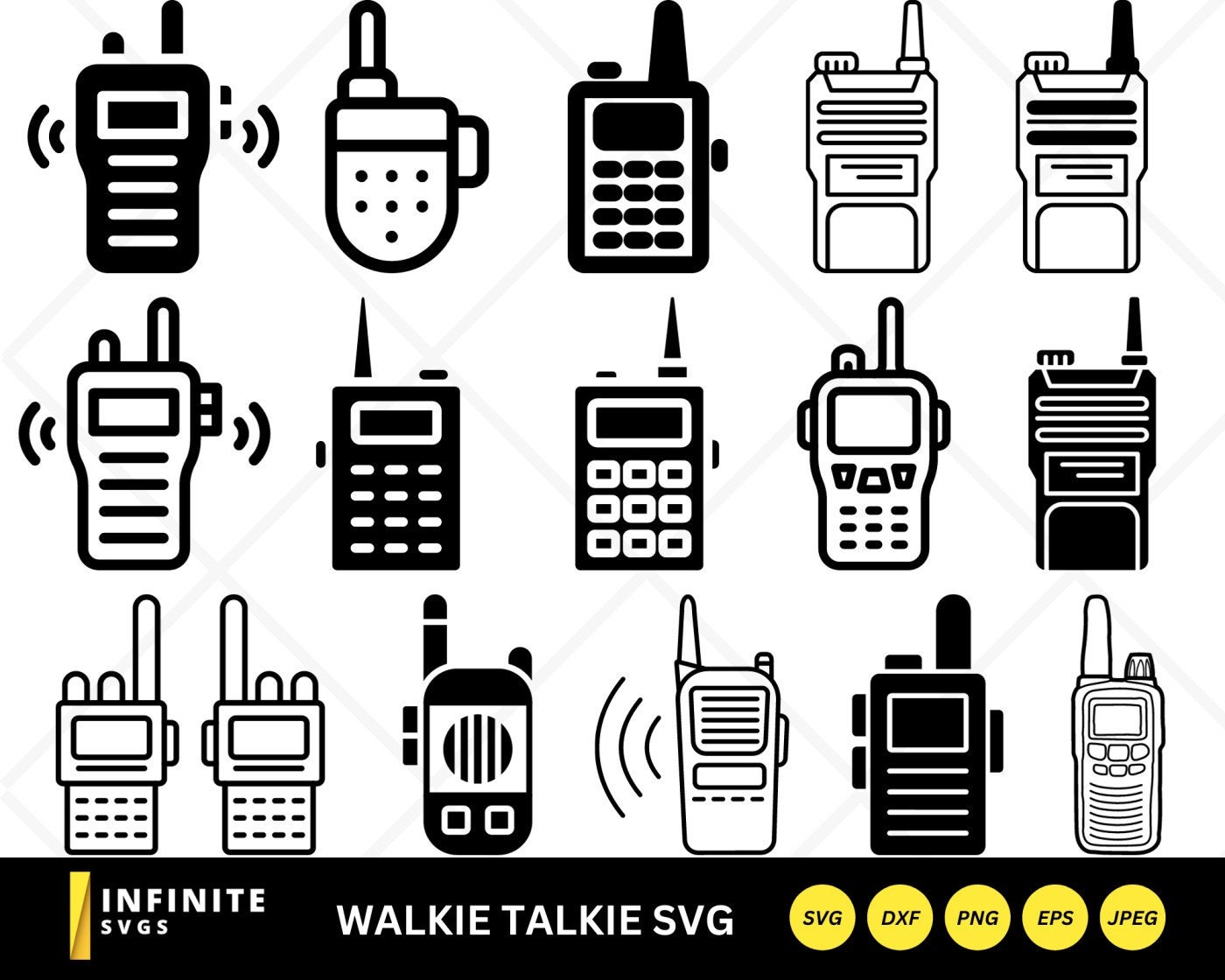 Walkie Talkie Svg, Walkie Talkie Icon, Walkie Talkie Svg File, Walkie ...