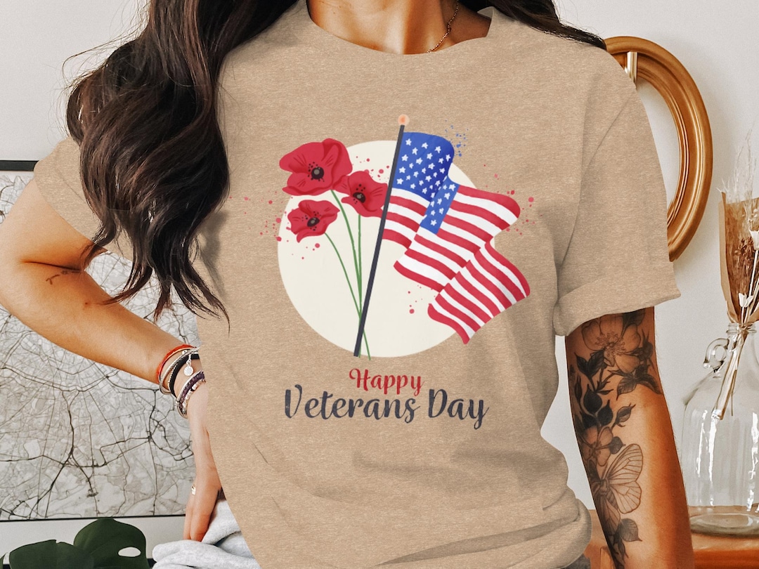 Veterans Day Celebration Digital Art, Printable Patriotic Poppies and ...