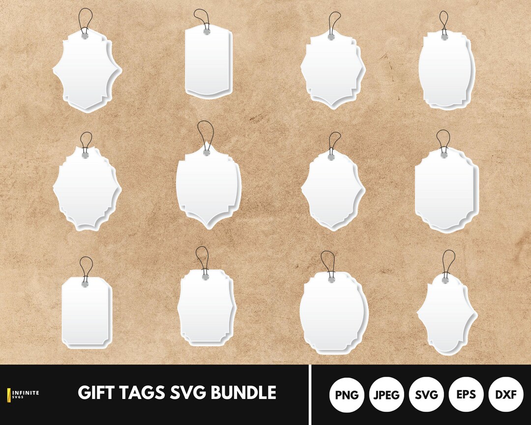 Gift Tag Svg - Tag SVG Bundle - Printable Gift Tag - Customizable Gift ...