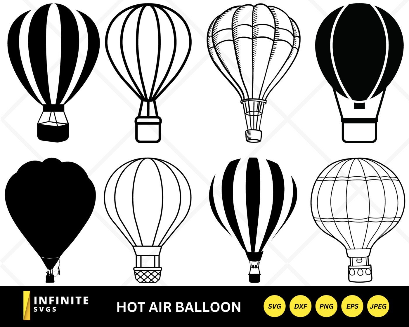 Hot Air Balloons Svg, Hot Air Balloon Clipart, Hot Air Balloon Png, Svg ...