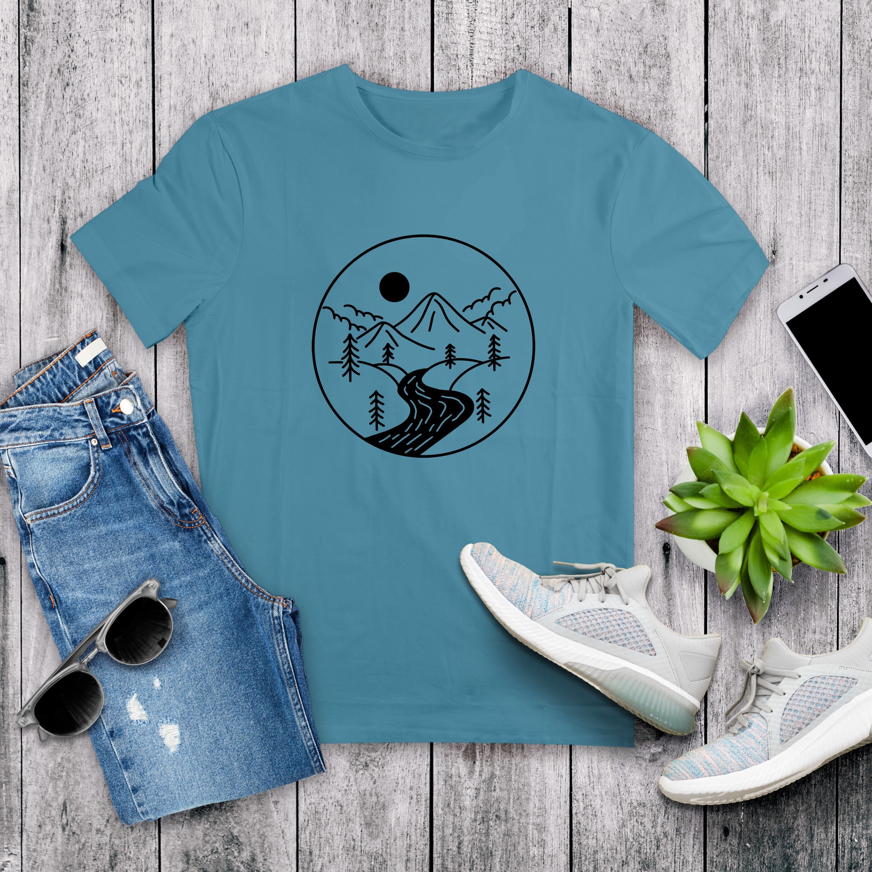 Mountain Svg, Mountain Scenery Svg, Mountain Silhouette, Forest Svg ...