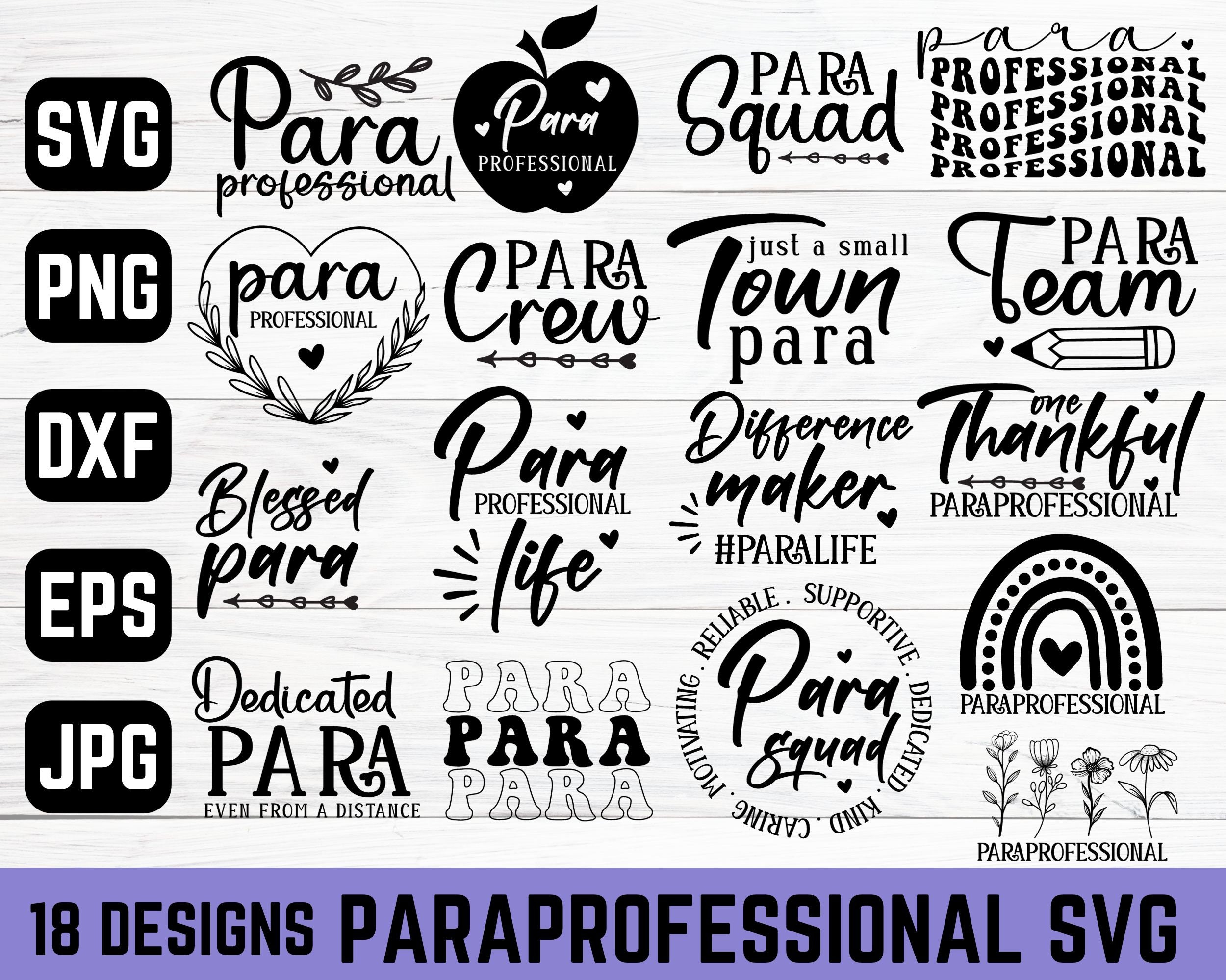 Paraprofessional Svg 18 Design Bundle Paraprofessional Mug Svg Para Svg ...