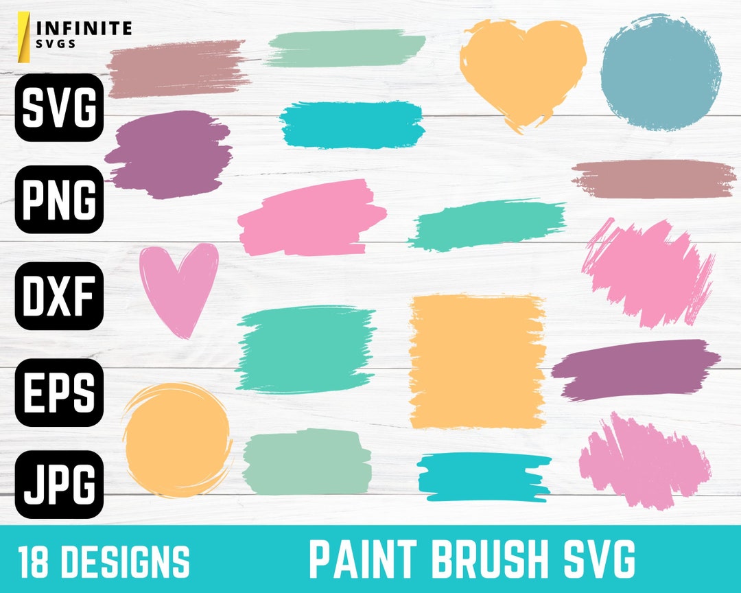 Paint Brush Svg | 18 Design | Brush Stroke Svg | Paint Stroke Svg ...