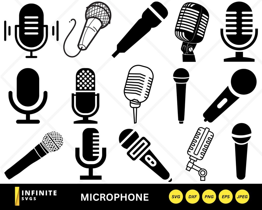 Microphone Svg, Microphone Clipart, Microphone Svg File, Mic Svg ...