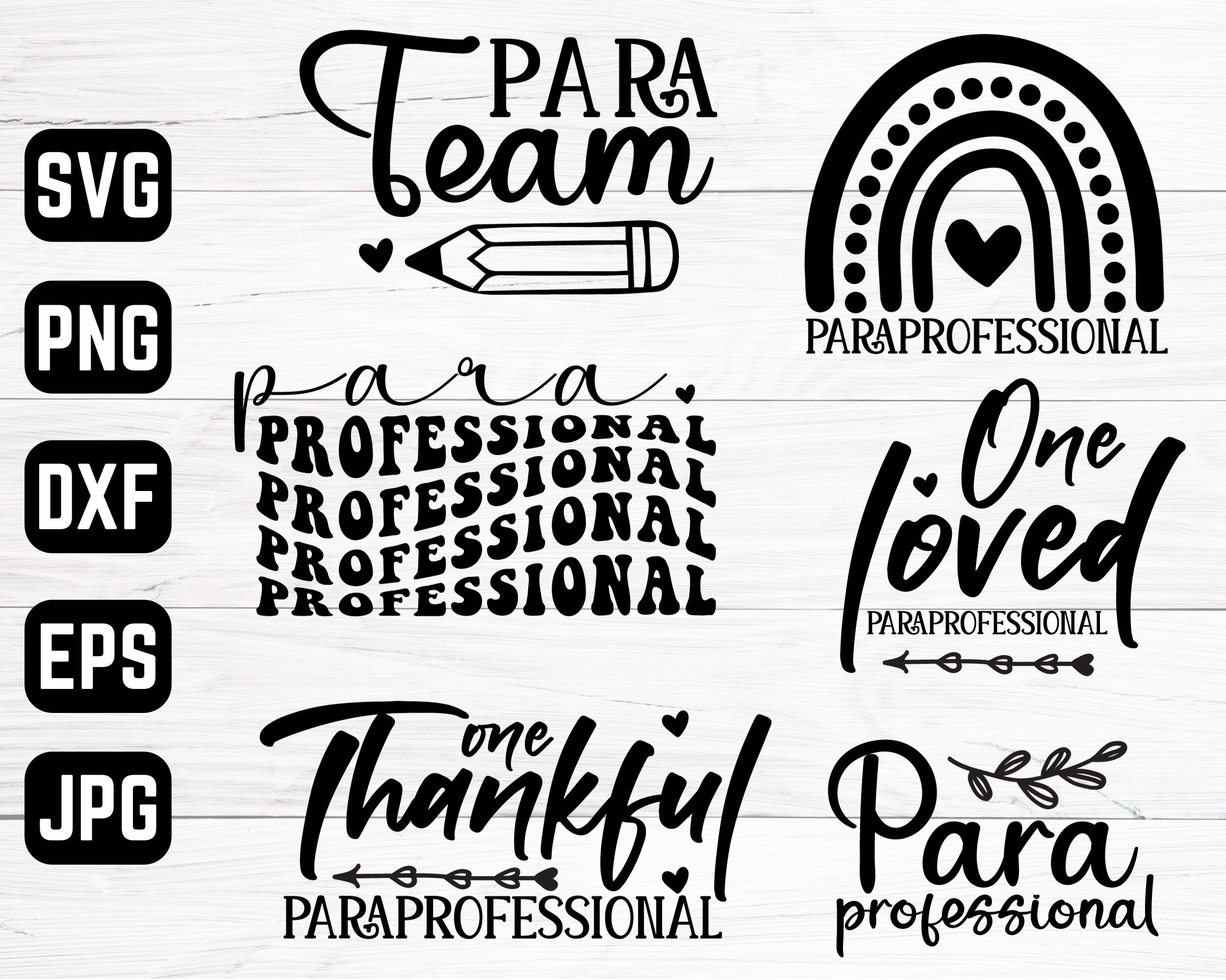 Paraprofessional SVG Bundle: Para Squad & Team Designs (digital ...