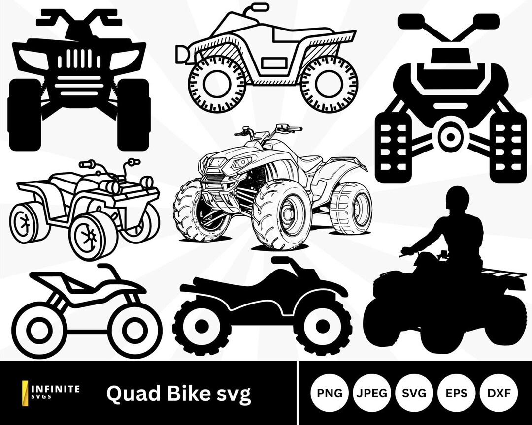 Quad Bike Svg, Motorcycle Svg, Motor Bike Svg, 4 Wheeler Svg, Bike Png ...