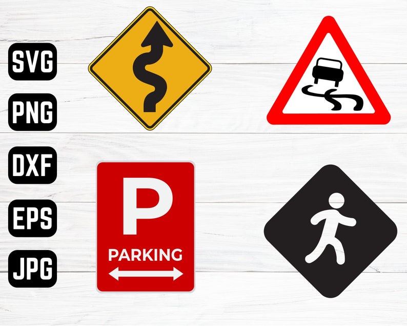 Road Sign Svg 15 Design Road/traffic Clipart Stop No Parking Street ...