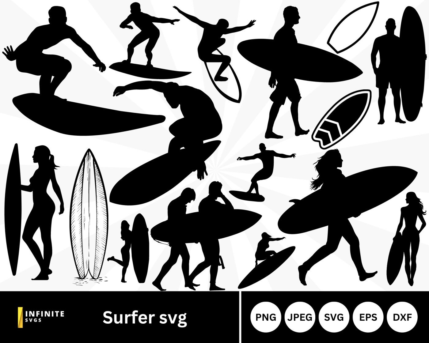Surfing Svg Bundle, Surfing Svg, Surfer Png, Surfer Silhouette, Surfer ...