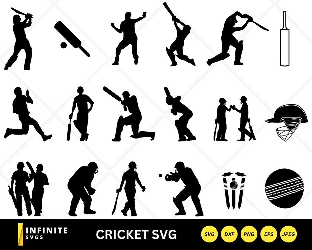 Cricket Svg, Cricket Clipart, Cricket Sillhouette, Cricket Bat Svg ...