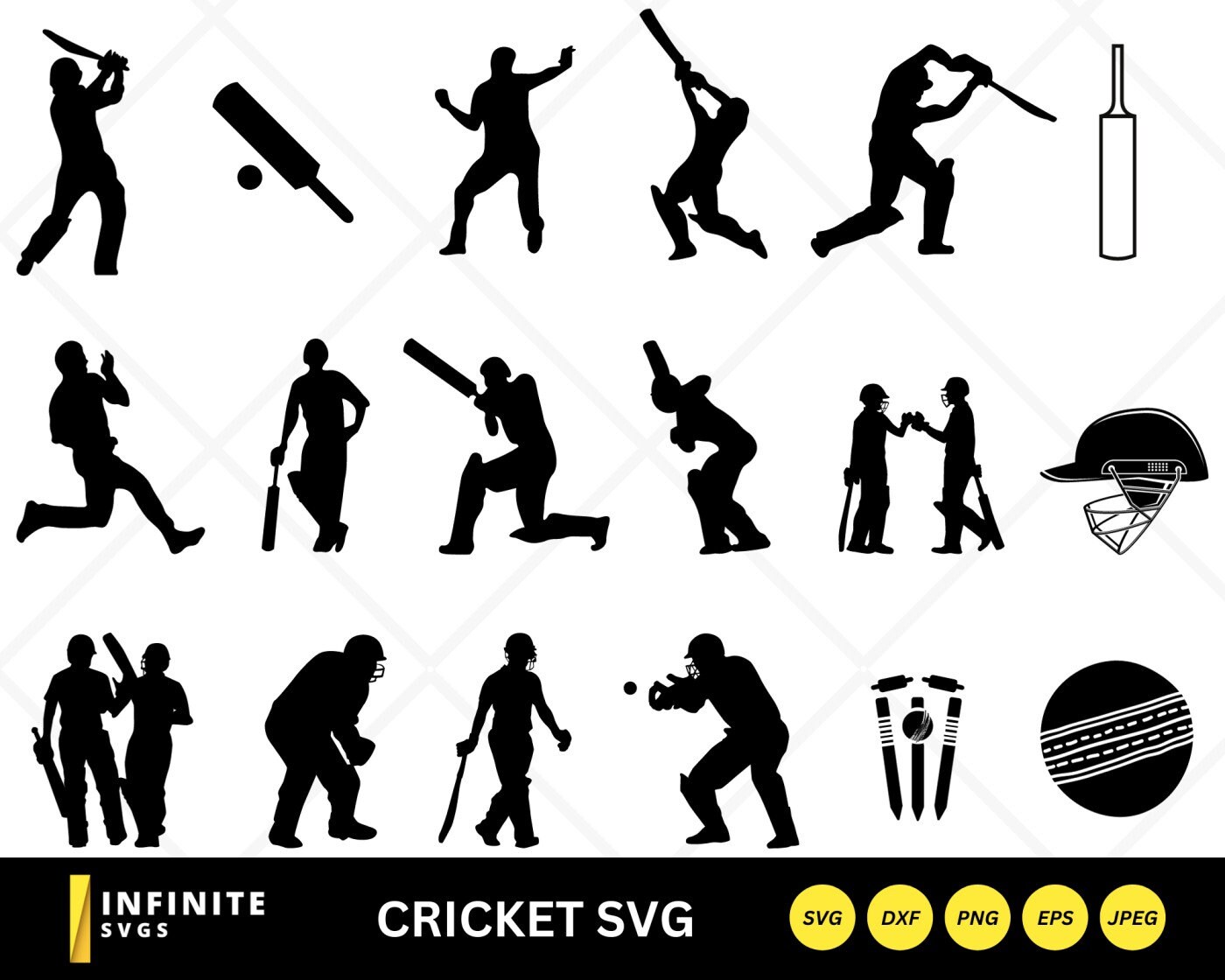 Cricket Svg, Cricket Clipart, Cricket Sillhouette, Cricket Bat Svg ...