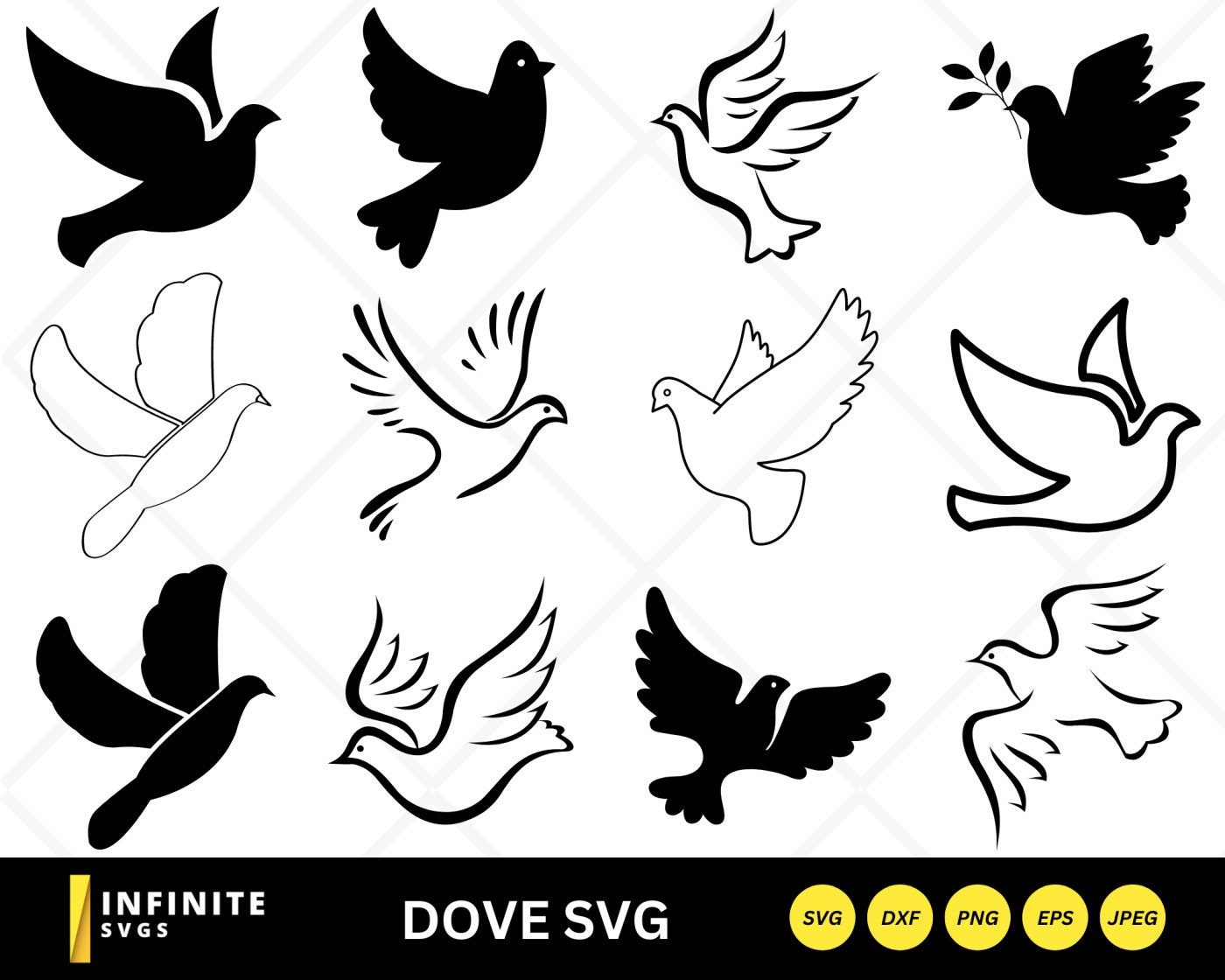 Taube svg, Taube sihouette, Taube svg, Vögel svg, Taube Clipart ...