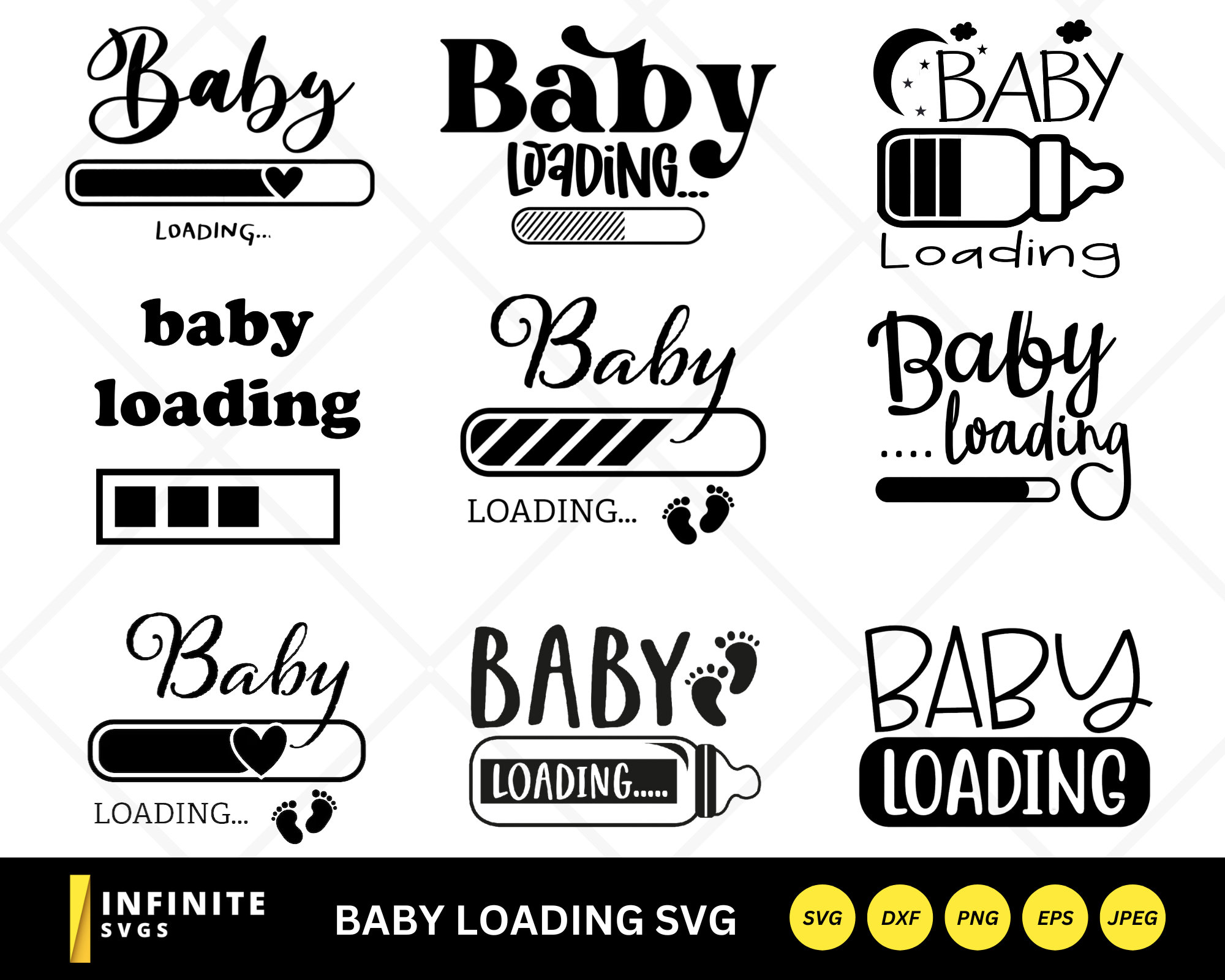 9 Baby Loading Svg - Baby Shower Svg - Pregnancy Svg - Coming Soon Svg - Baby Loading Png - Baby ...
