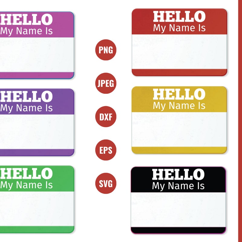 Hello My Name is Badge - Etsy