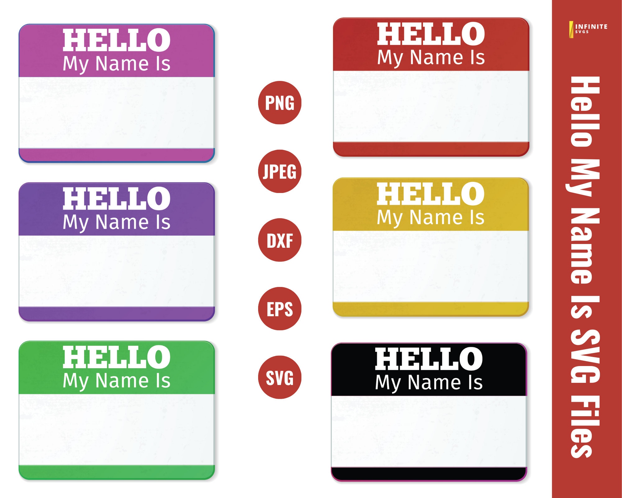 Hello My Name is Svg Bundle | Hello My Name is | Silhouette Clip Art ...