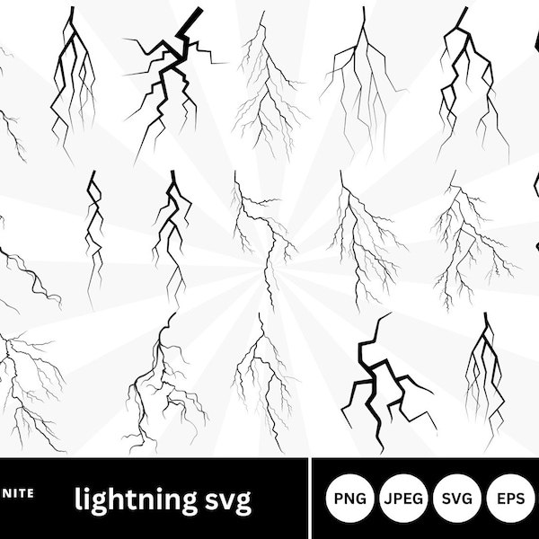 Lightning Bolt Svg - Etsy