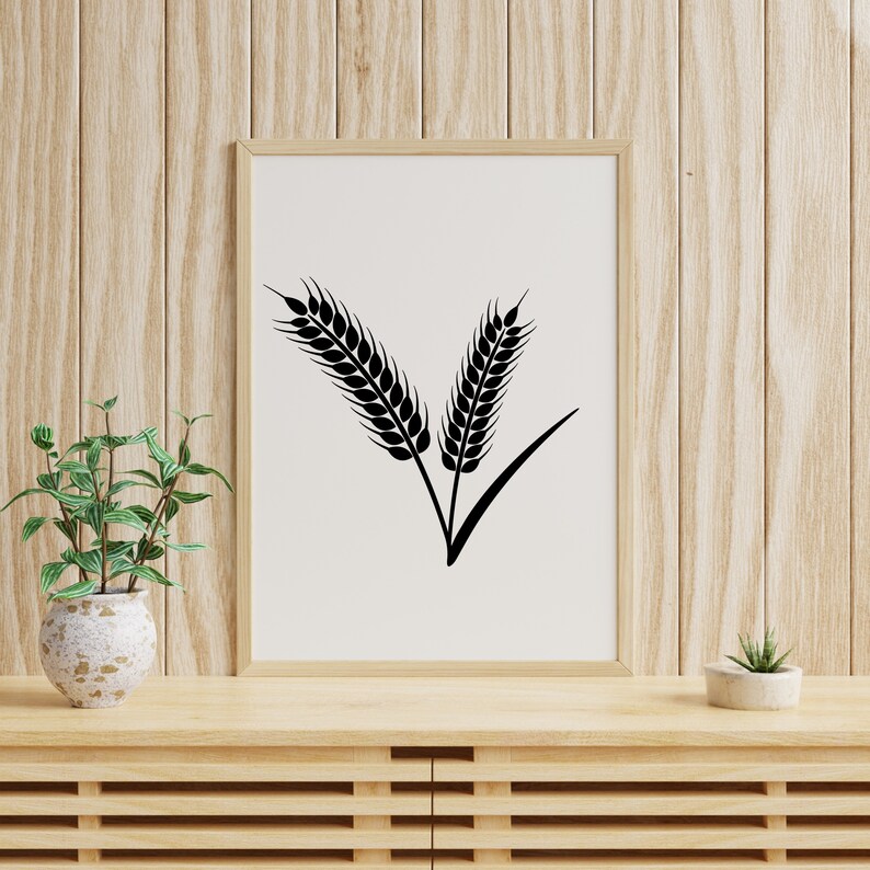 Paquete Svg de trigo, Svg de trigo, Svg de grano, Silueta de trigo ...