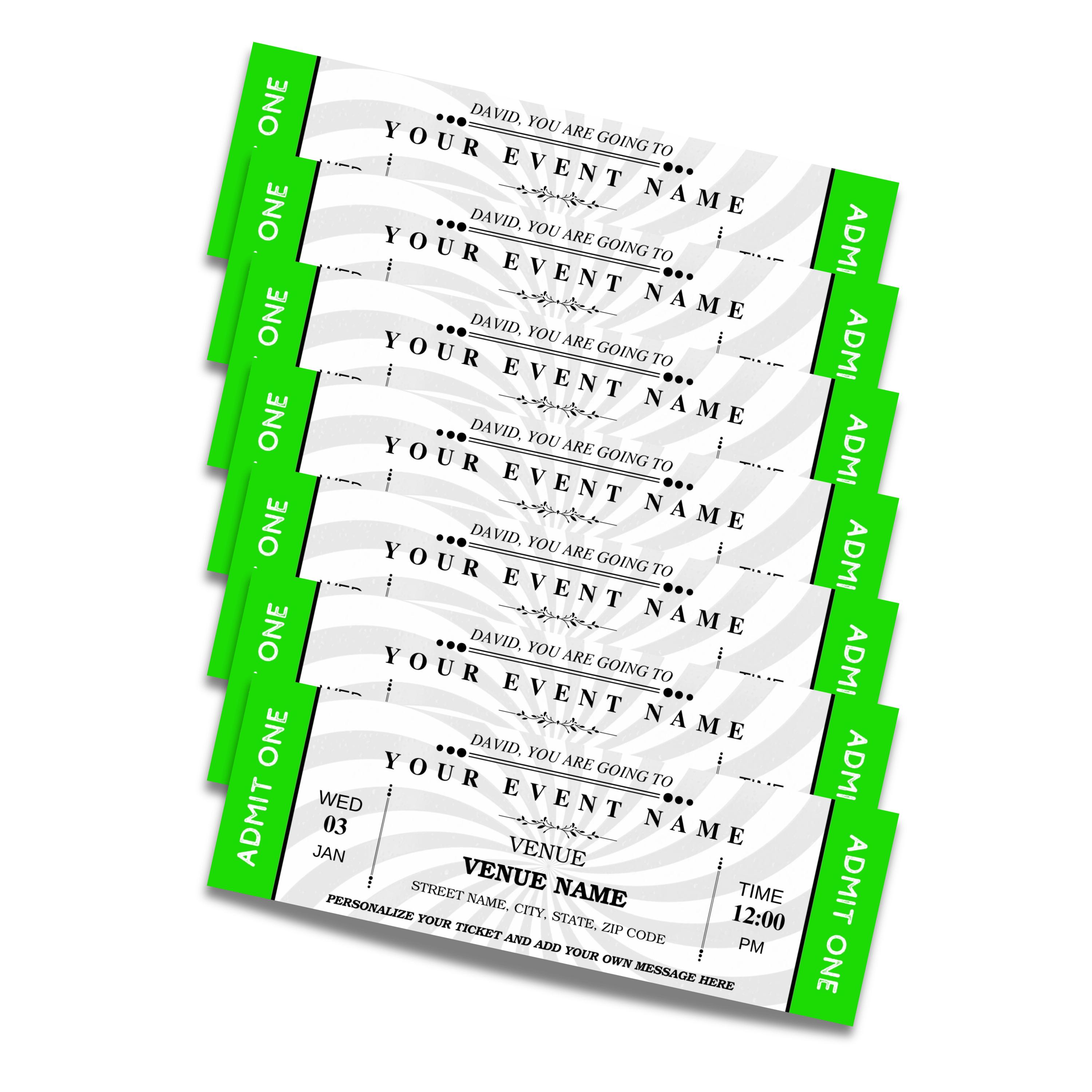 Editable Ticket Template, Ticket Template, Concert Ticket Template ...