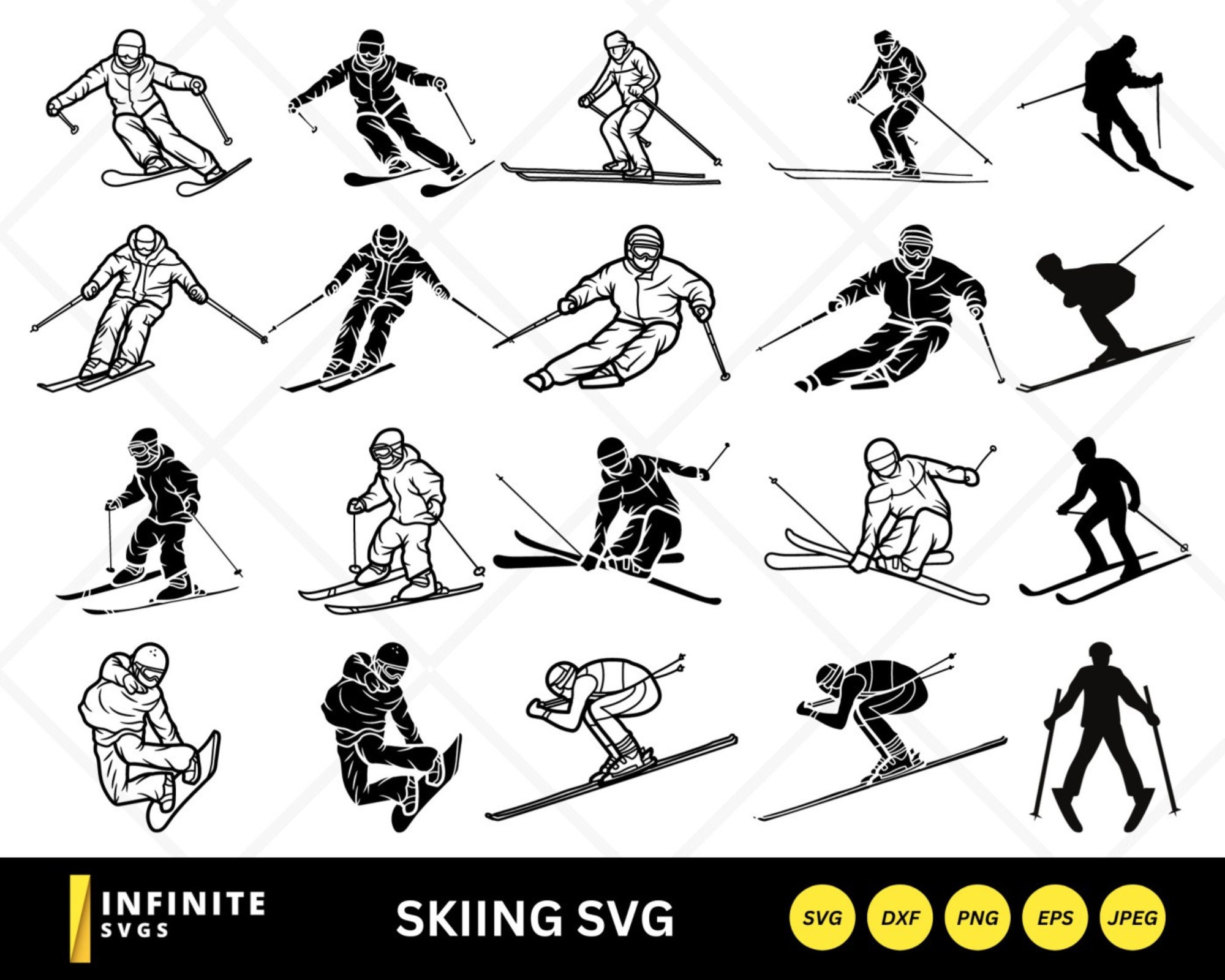 Skiing Svg - Ski Svg - Winter Svg - Mountain Svg - Snowboarding Svg ...