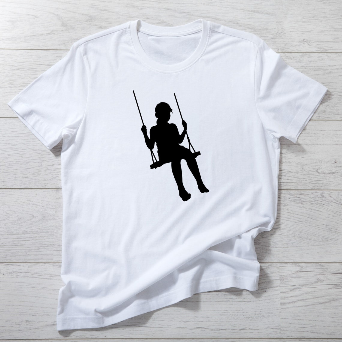 Swing Svg, Swing Clipart, Girl Swinging Svg, Kids Swinging Svg ...