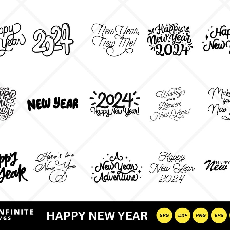 New Year Svg - Etsy