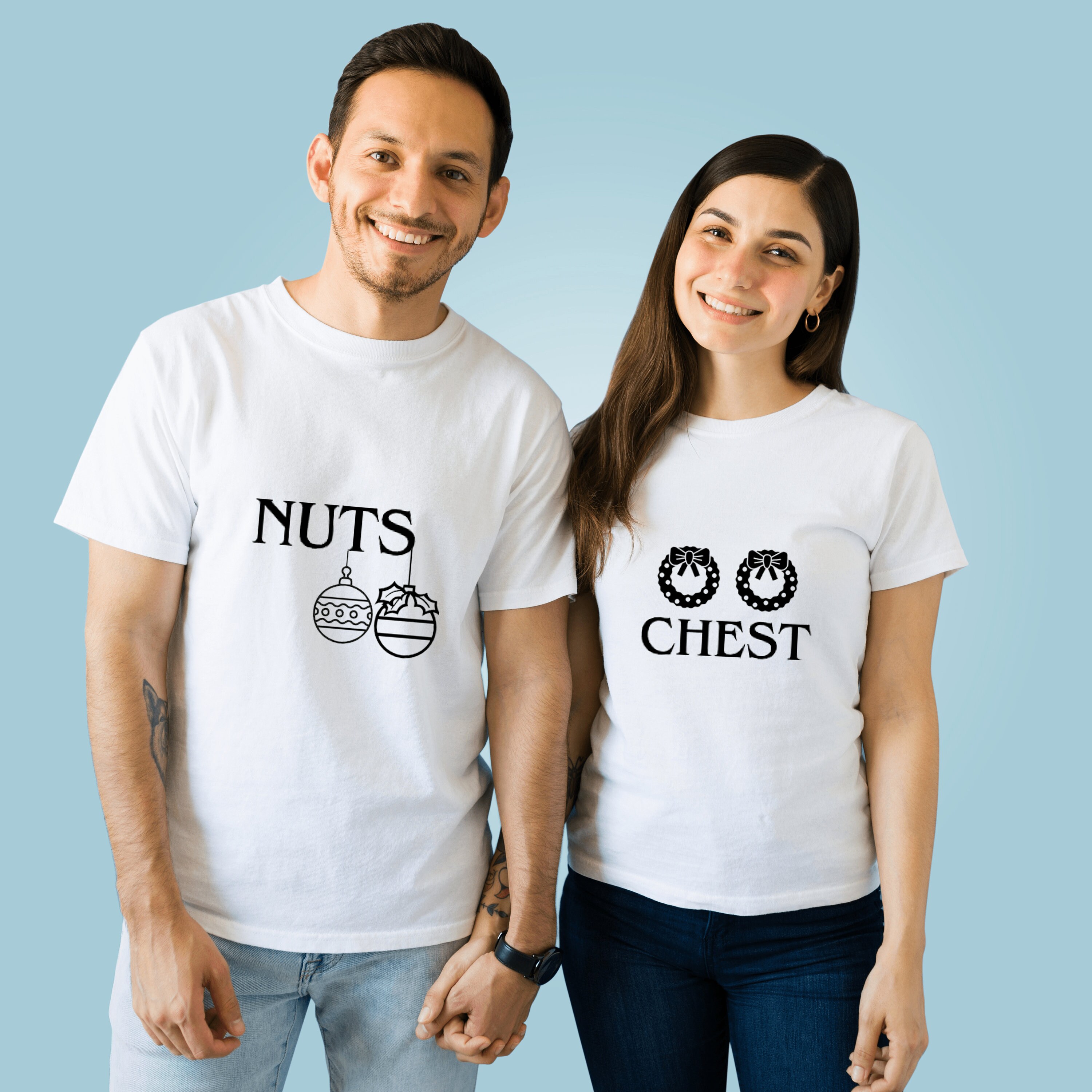 Chest Nuts Svg - 16 Design - Christmas Couple Shirt Svg - Adult ...