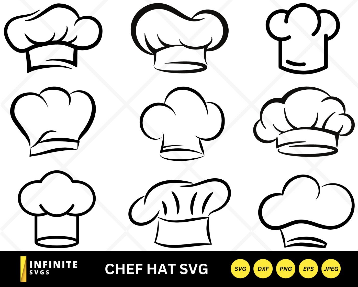 Chef Hat Svg, Chef Hat Clipart, Cooking Svg, Kitchen Svg, Chef Hat ...