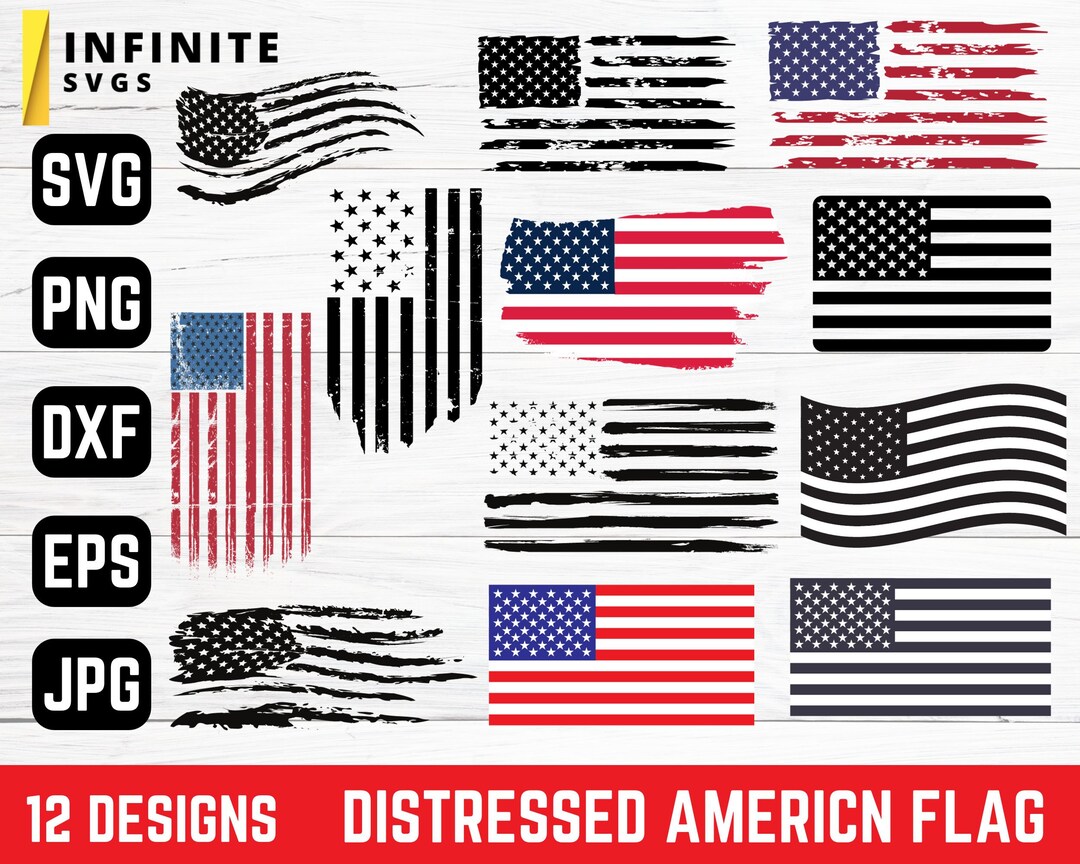 Distressed American Flag Svg | 12 Design | American Flag Svg ...