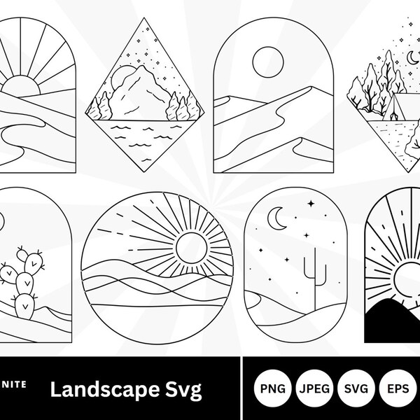 Landscape Svg - Etsy