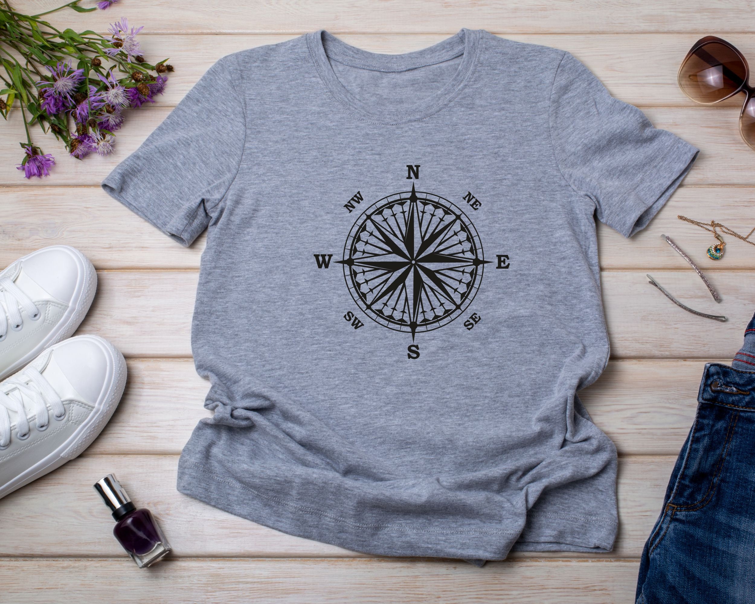 Nautical Star SVG 15 Design Compass Svg Compass Rose Svg Star Outline ...