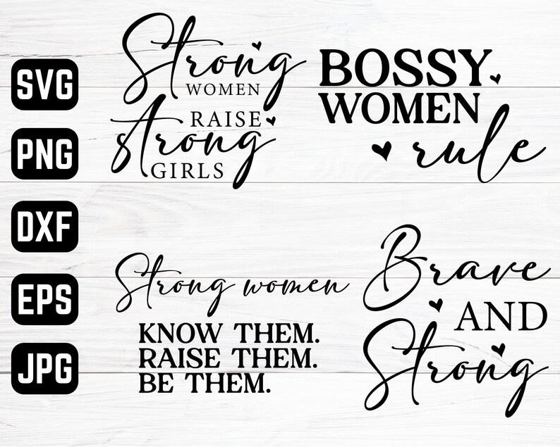 Women Empowerment Svg | Strong Woman Svg | 15 Design BUNDLE | Brave ...