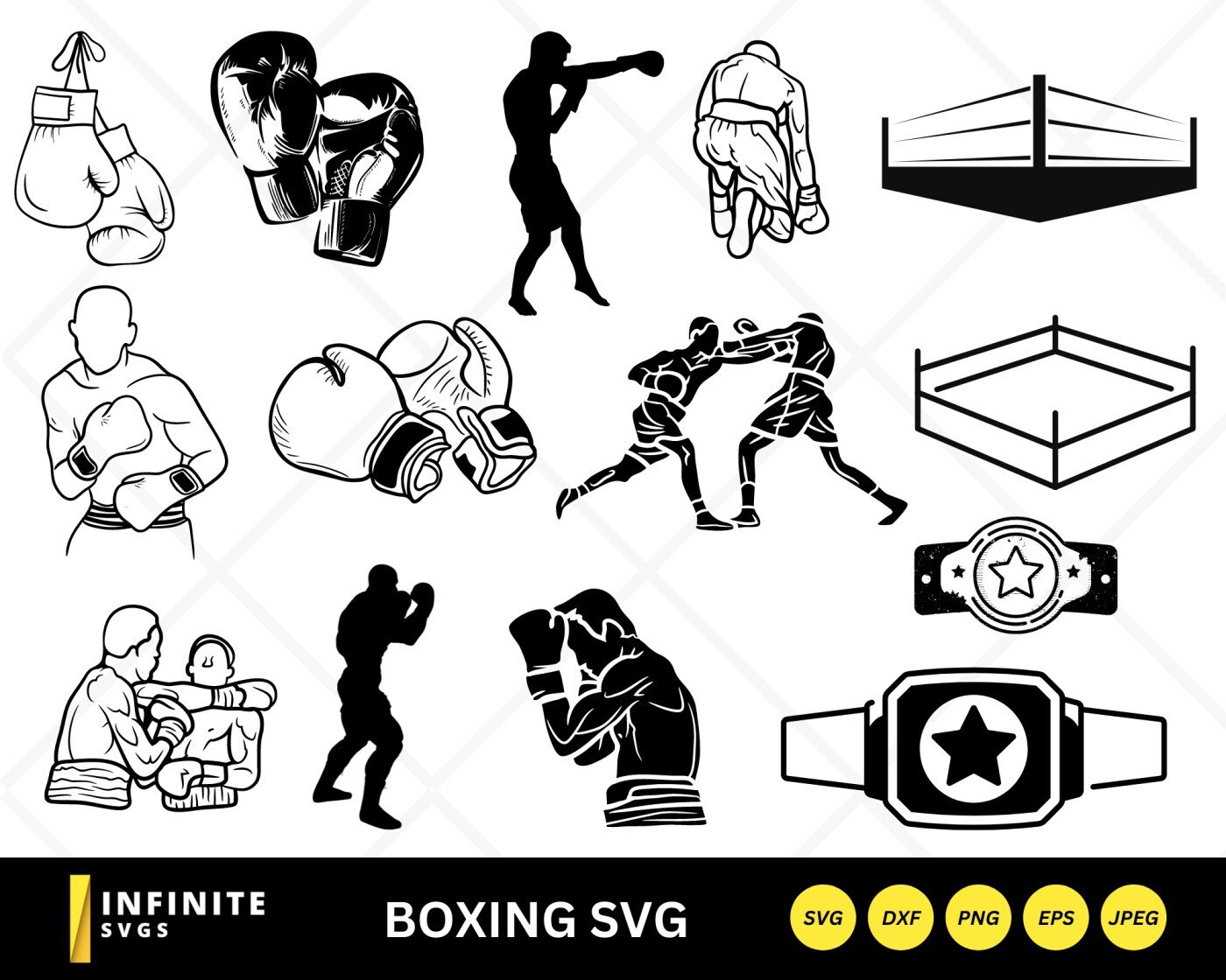 Boxing Svg, Boxing Gloves Svg, Boxing Clipart, Boxing Silhouette ...