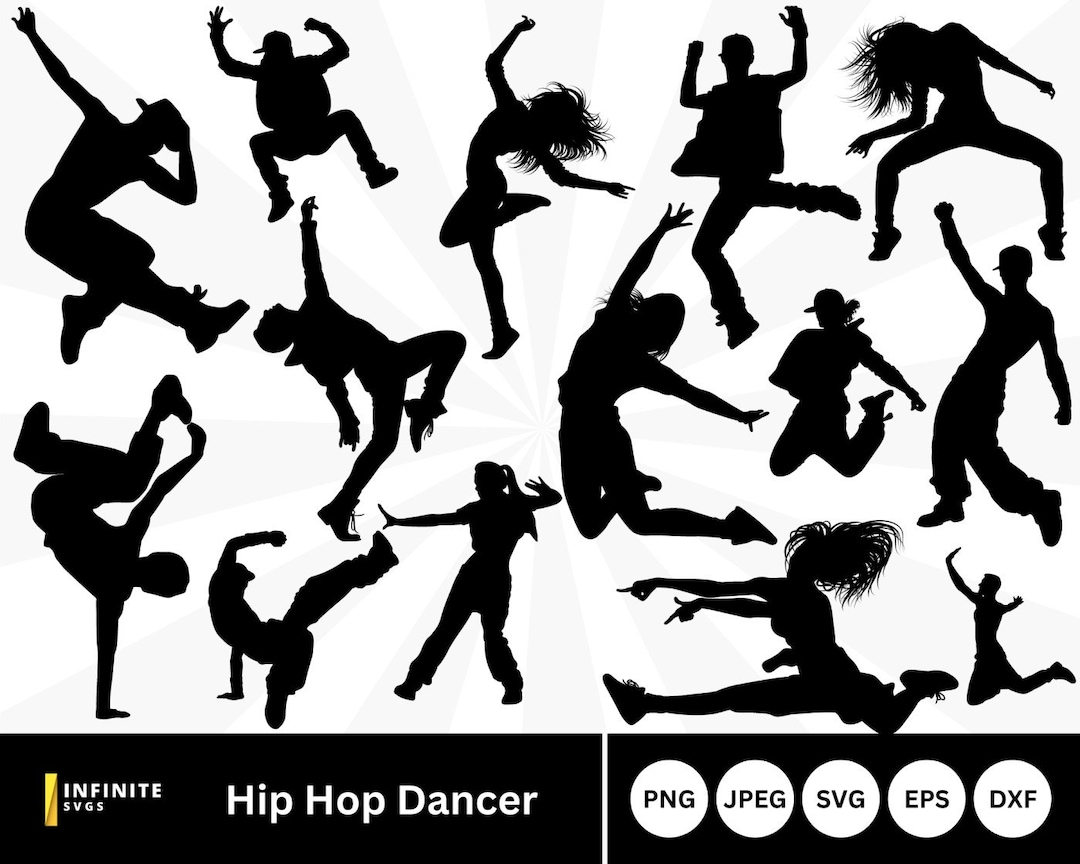 Hip Hop Dance Svg, Dance Silhouette, Dancer Girl Svg, Music Svg, Dance ...