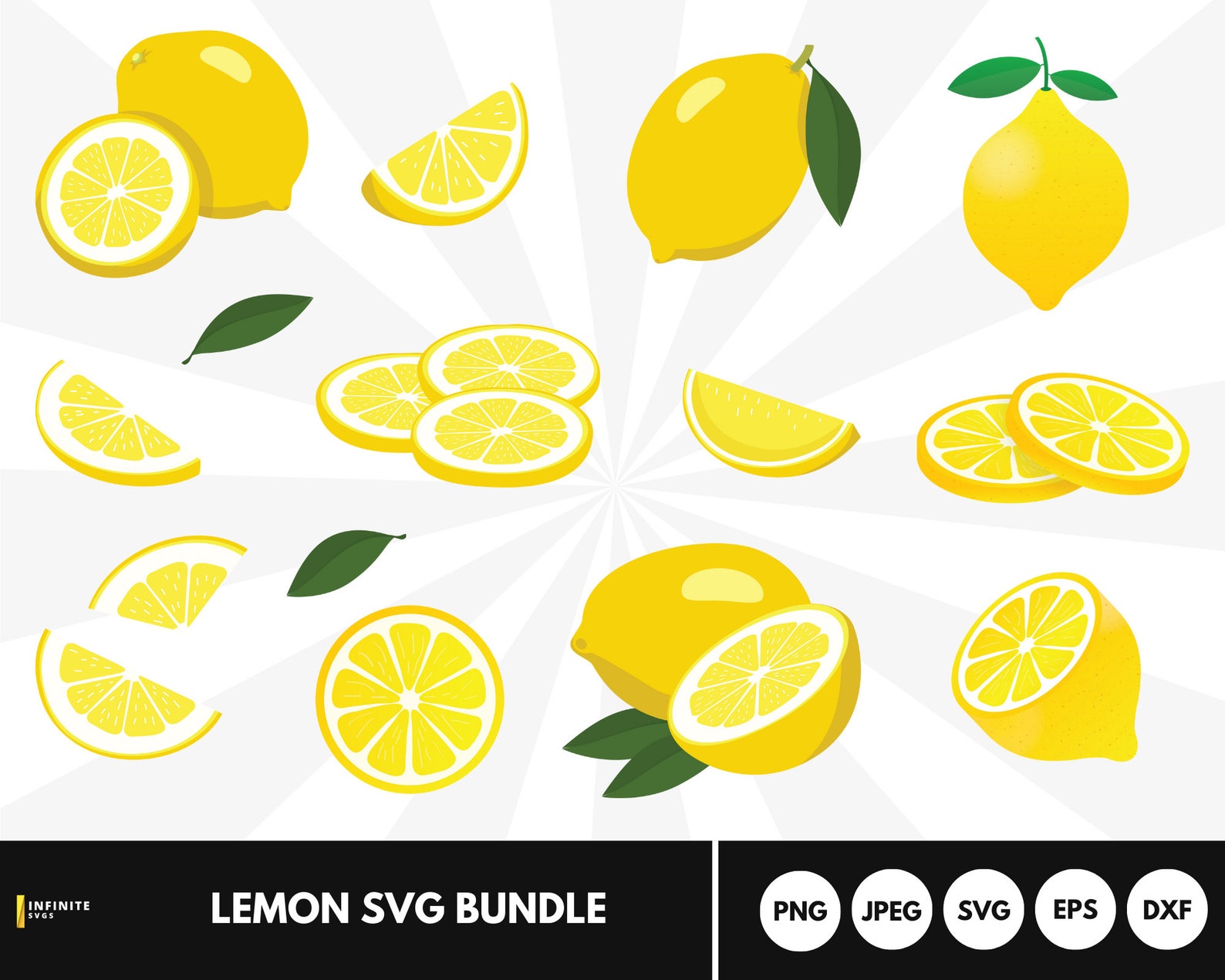 Lemon SVG - Lemons Svg Bundle - Lemon Vector - Lemon Slice Svg - Kawaii ...