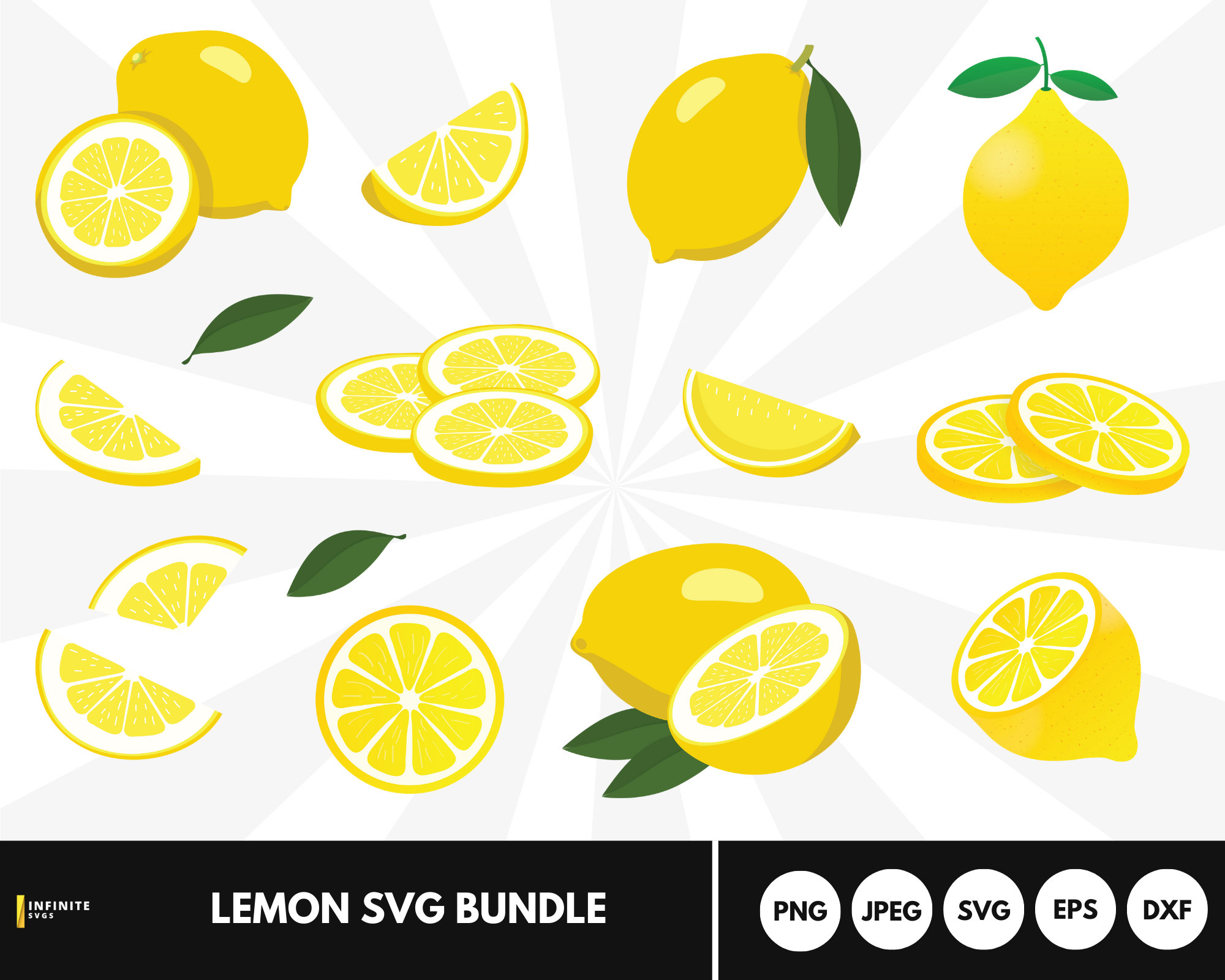 Lemon SVG Lemons Svg Bundle Lemon Vector Lemon Slice Svg Kawaii Fruit ...