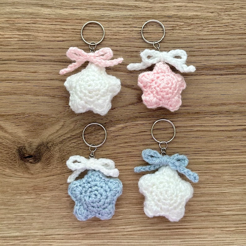 Crochet Star Keychain - Etsy
